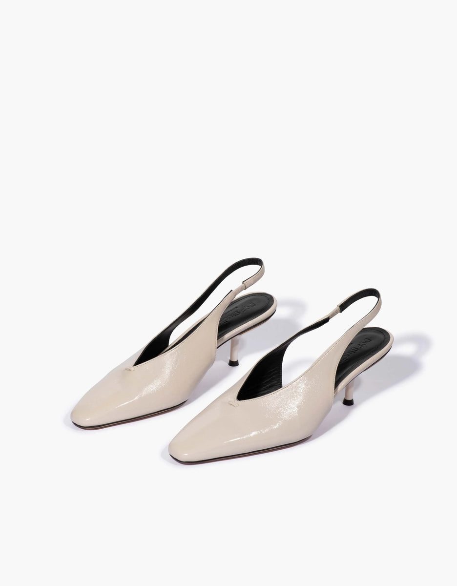 DEPARTMENT OF FINERY - Lulu Leather Heel IVORY GLOSS – Cint Boutique