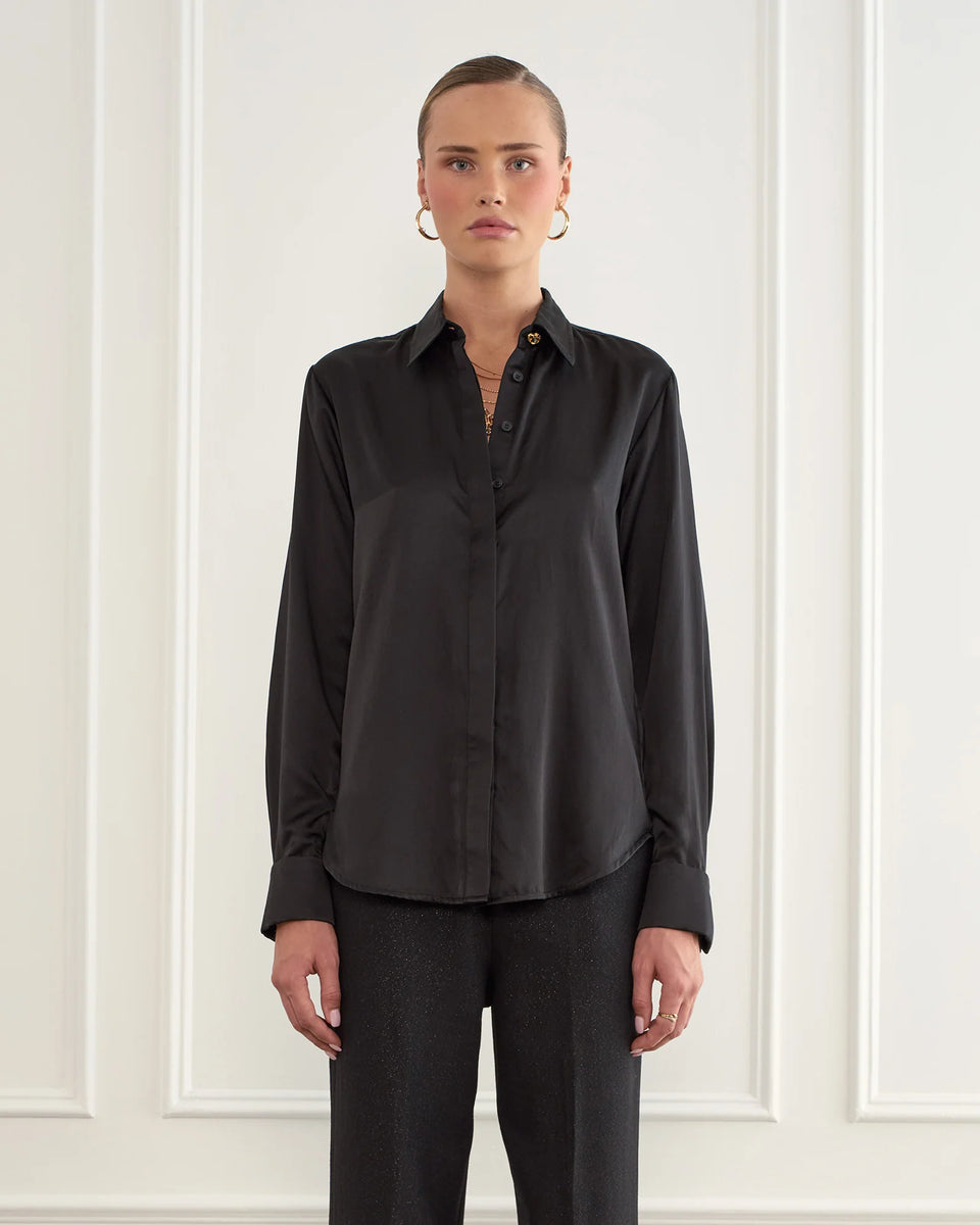 AQUA BLU - Dallas Shirt BLACK – Cint Boutique
