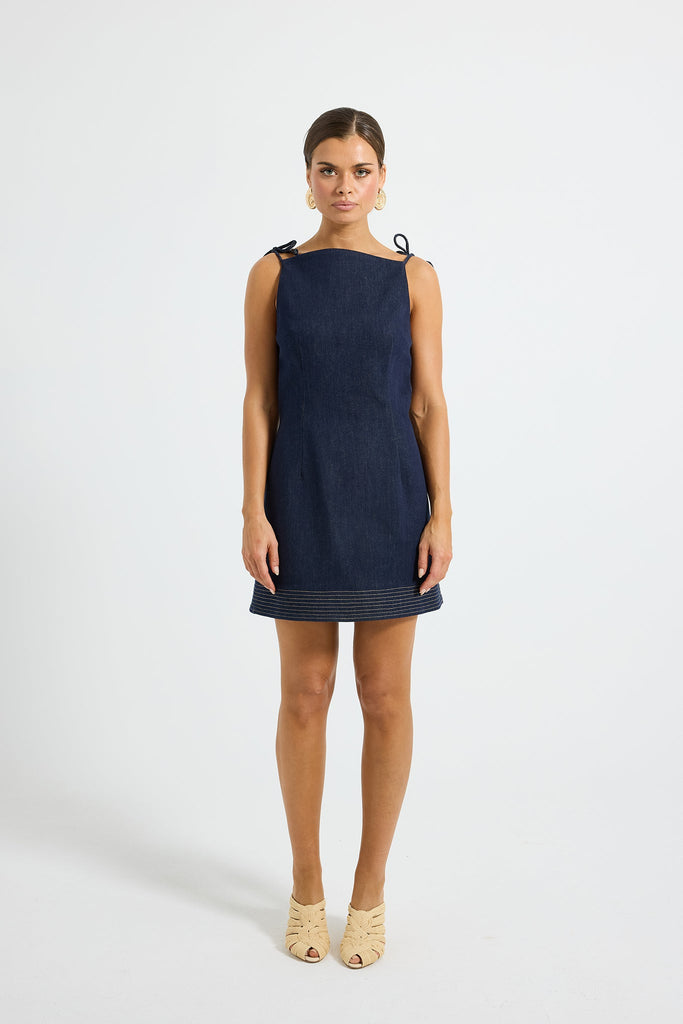 PASDUCHAS - Indie Shift Mini Dress INDIGO – Cint Boutique